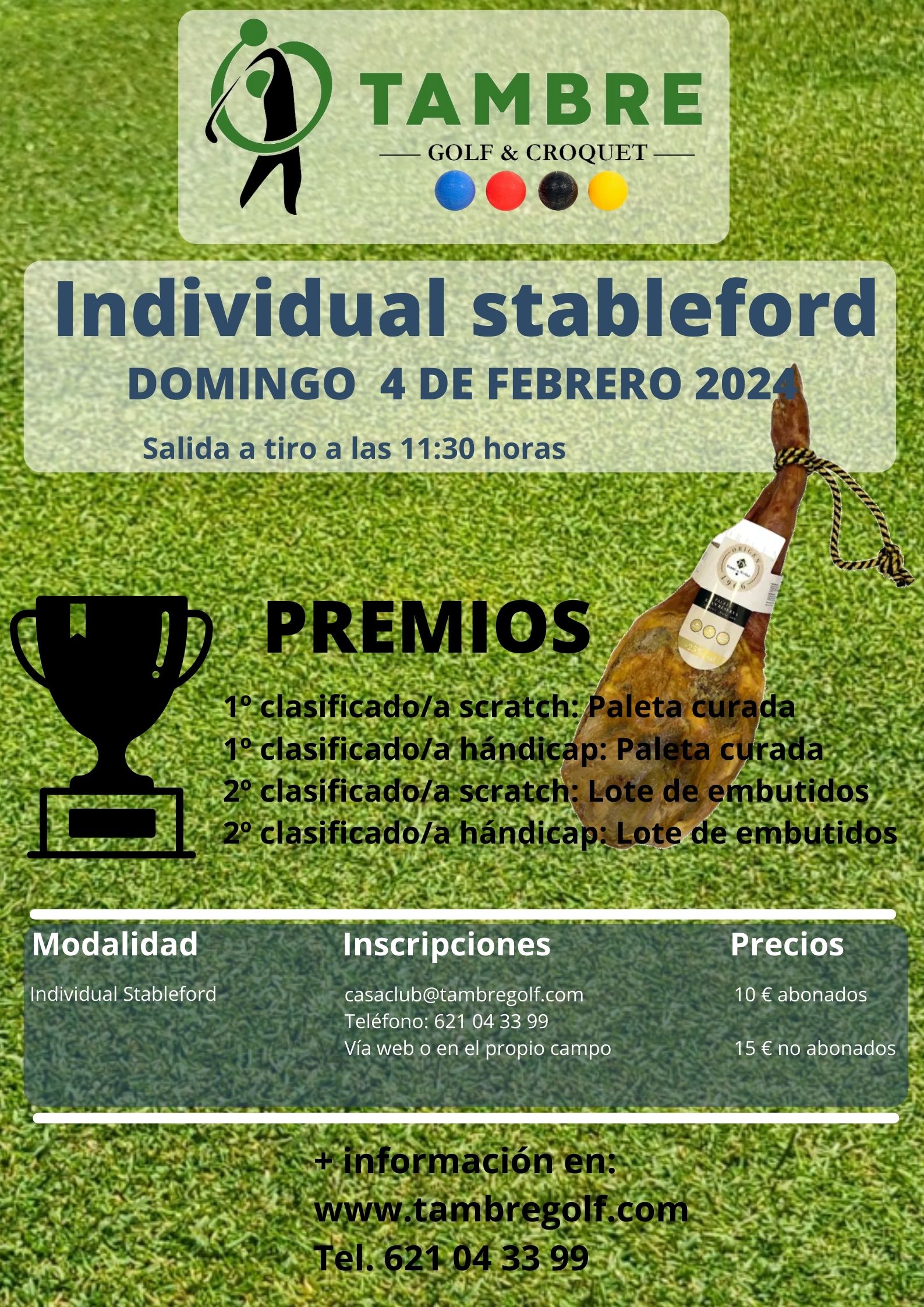 Individual stableford - 4 de febrero de 2024 - Tambre Golf & Croquet